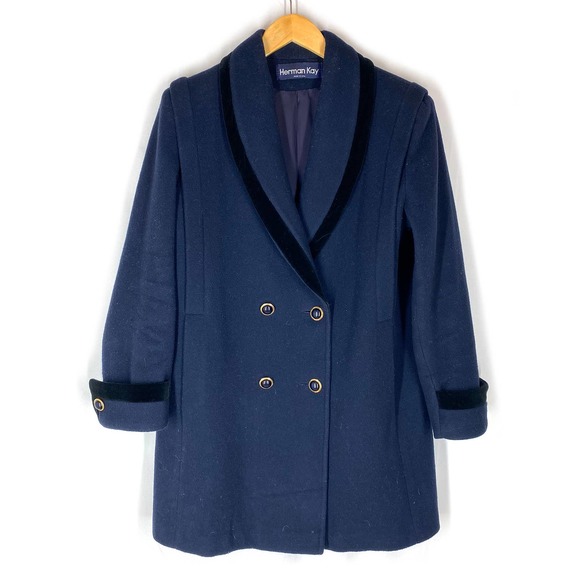 Herman Kay | Jackets & Coats | Herman Kay Vintage Peacoat Navy Blue ...